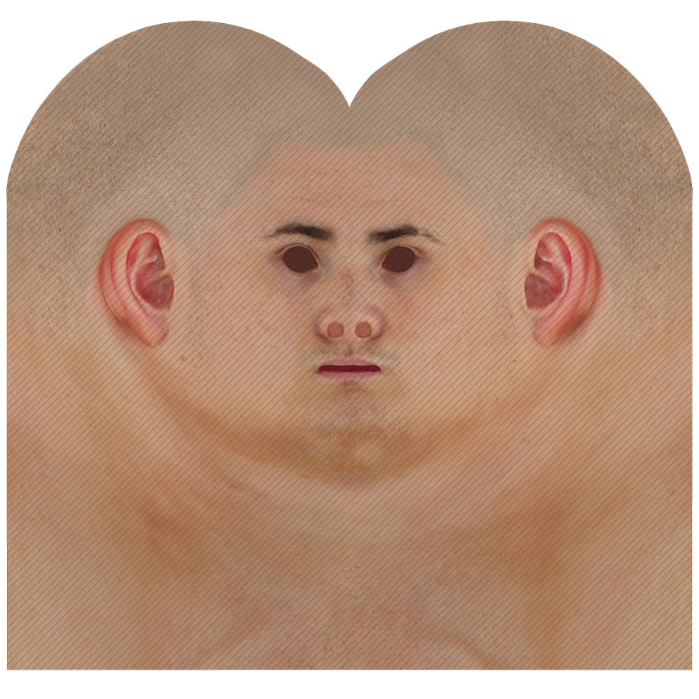 Male head texture map 09